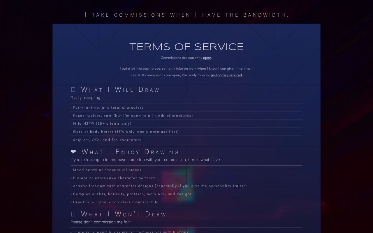 Ignis1163 Terms of Service